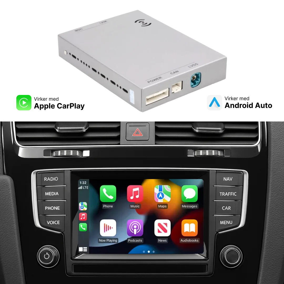 Apple CarPlay & Android Auto til VW Golf 7, Tiguan, Passat